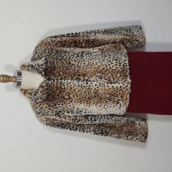 Painted Pony | Jackets & Coats | Painted Pony Fur Leopard Print Coat ...